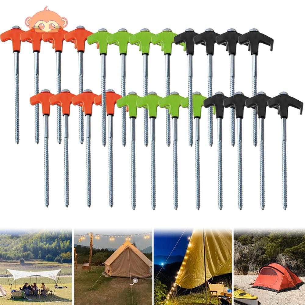New 8Pcs Camping Stakes Tent Ground Nail with Hex Socket Heavy Duty ...