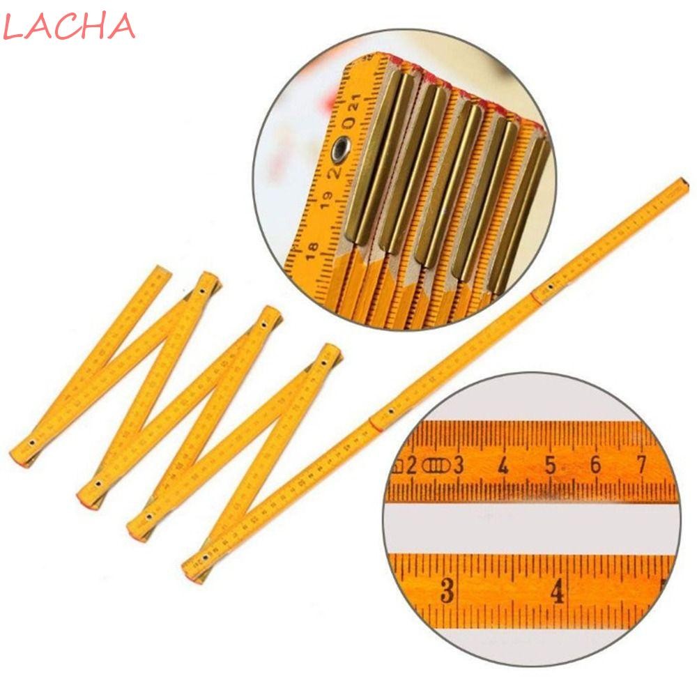 LACHAPELLE 1M 2M Folding Wooden Ruler, Double Sided Scale DIY Craft ...