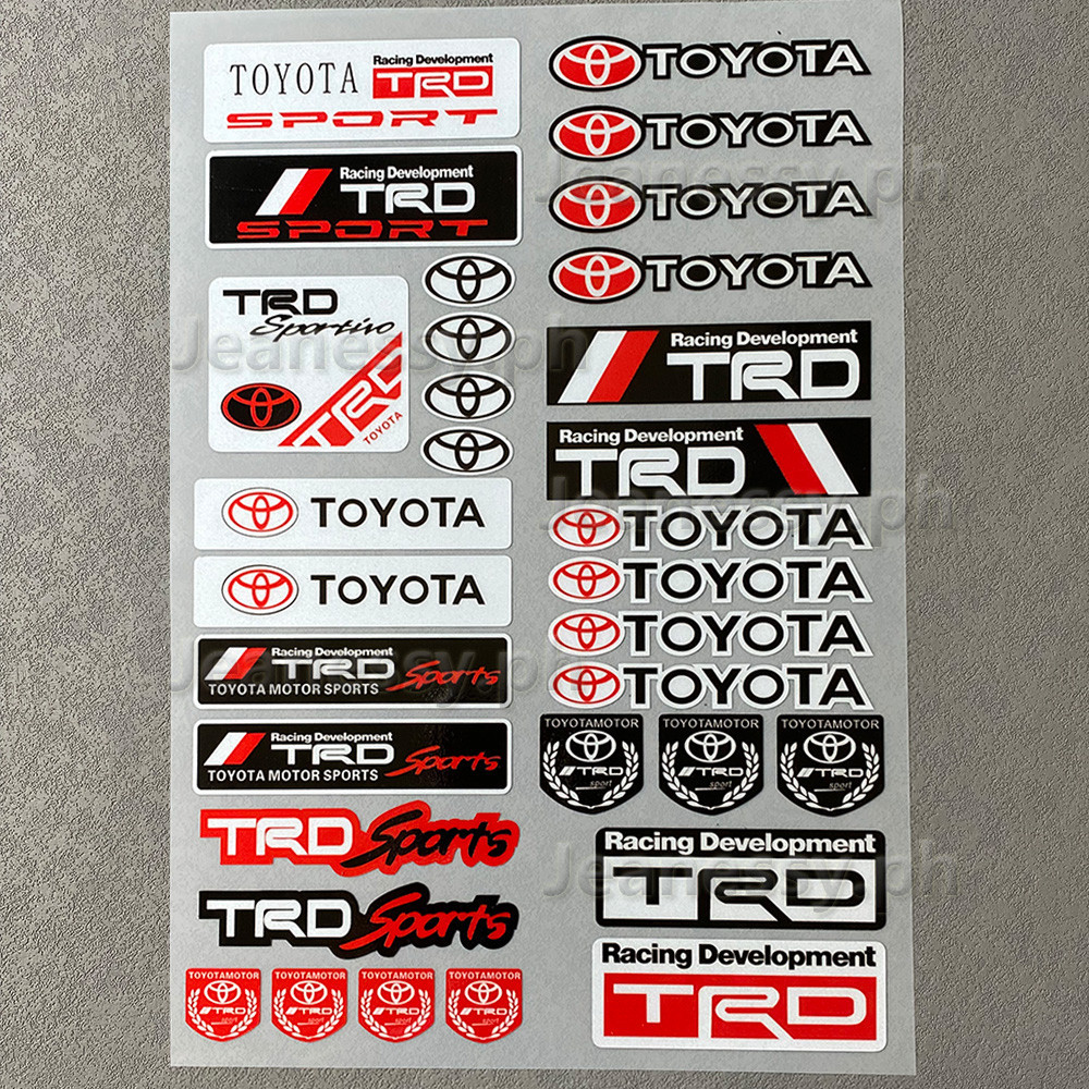 *READY STOCK*Refictive Sticker Front & Rear Sign TRD SPORTS Logo Emblem ...