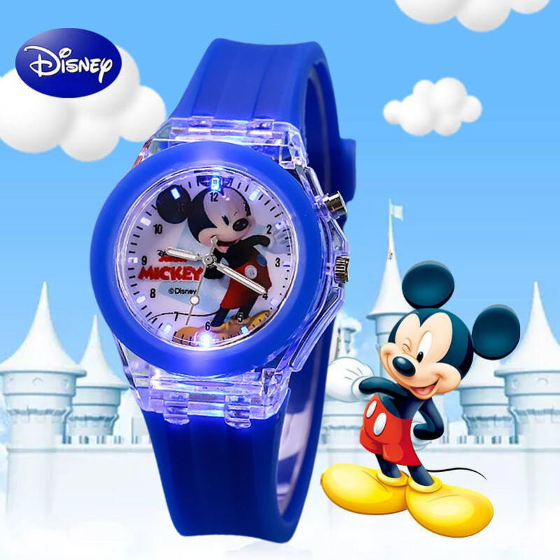 Cartoon Kids Mickey Pattern Watch LED Light Kids Watches for Boys Girls ...