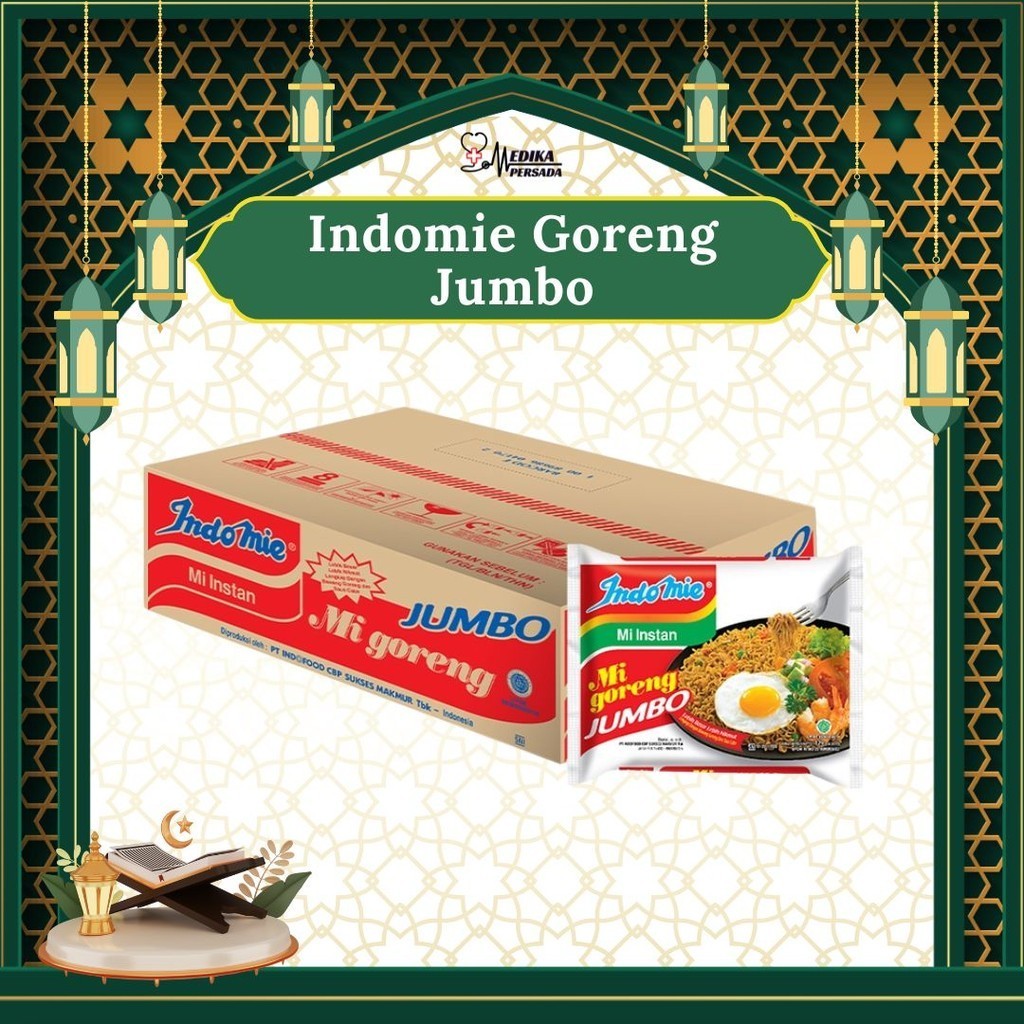 1 Box Indomie Fried Jumbo/Jumbo Instant Fried Noodles 129gr | Shopee ...