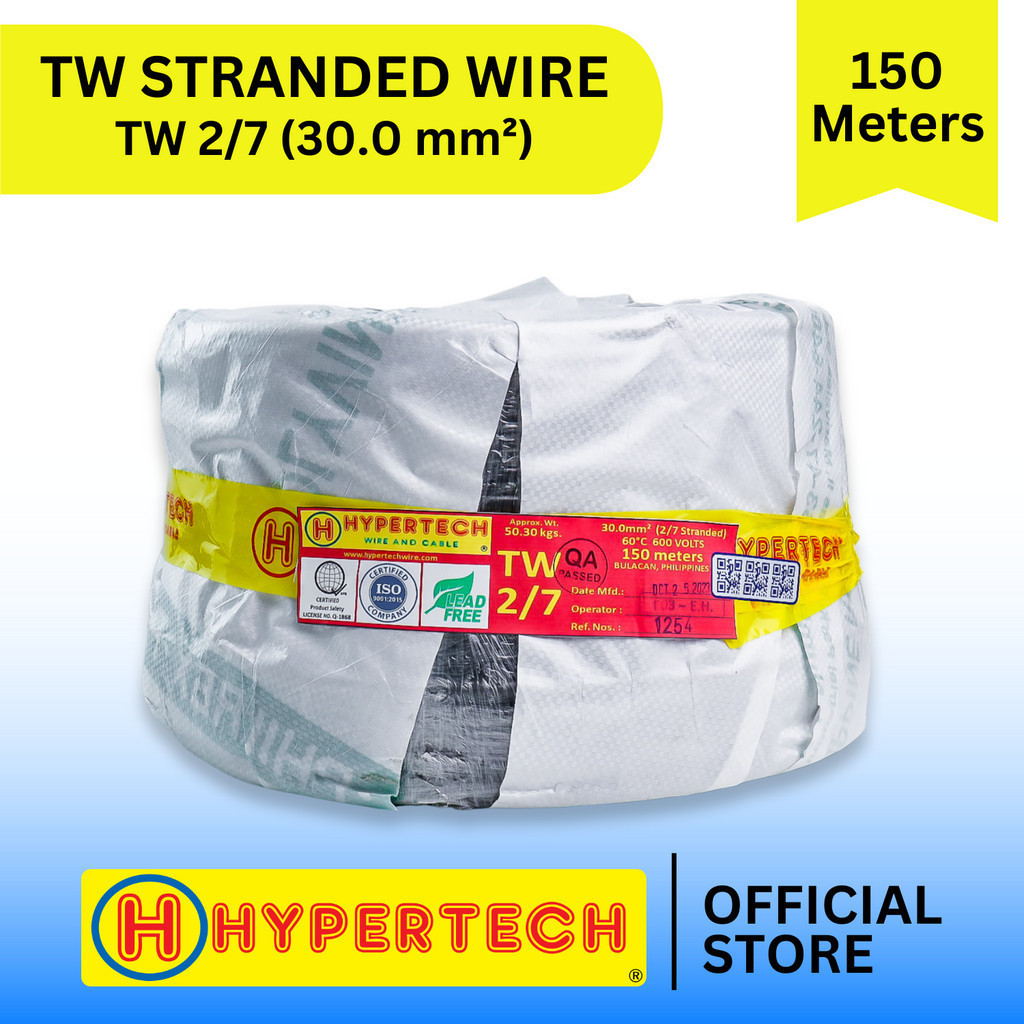 Hypertech TW Stranded Wire # 2/7 150meters Pure Copper Electrical Wire ...