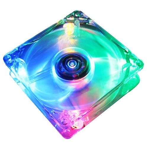 ☎☃﹍80MM CPU Cooling Fan 12V 8CM Colorful LED Quad CPU Radiator Computer ...