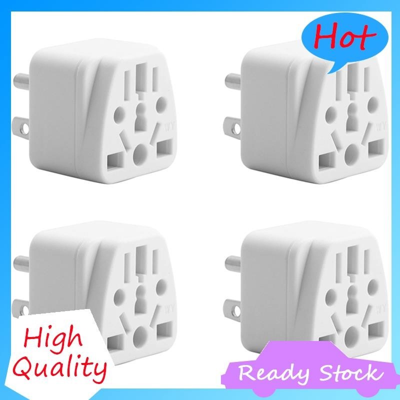 4X US Travel Plug Adapter EU/UK/AU/In/CN/JP/Asia/Italy/Brazil to USA ...