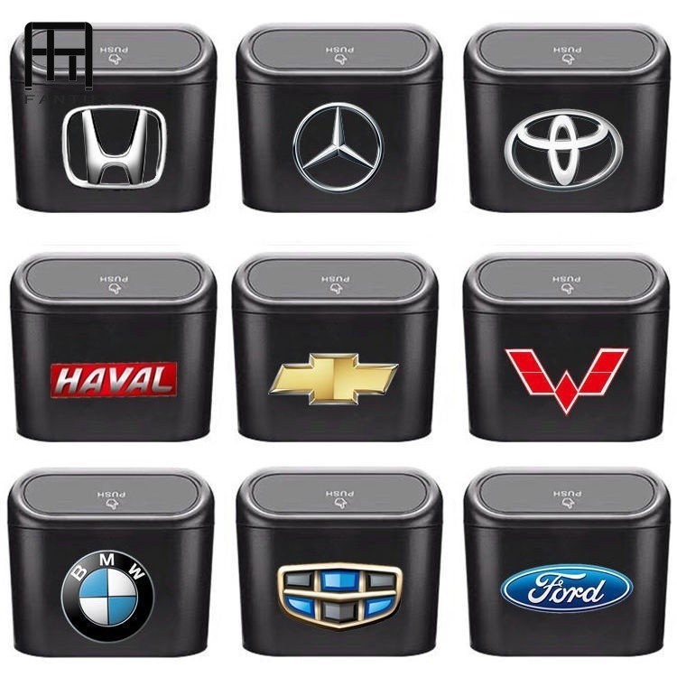 FTU Car trash can with log - mini car trash can - logo car trash can ...