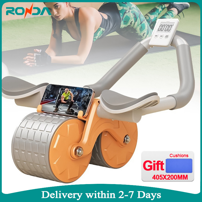 Beginner Abdominal Health Wheel With Timer Stretch Rebound Rollers ...