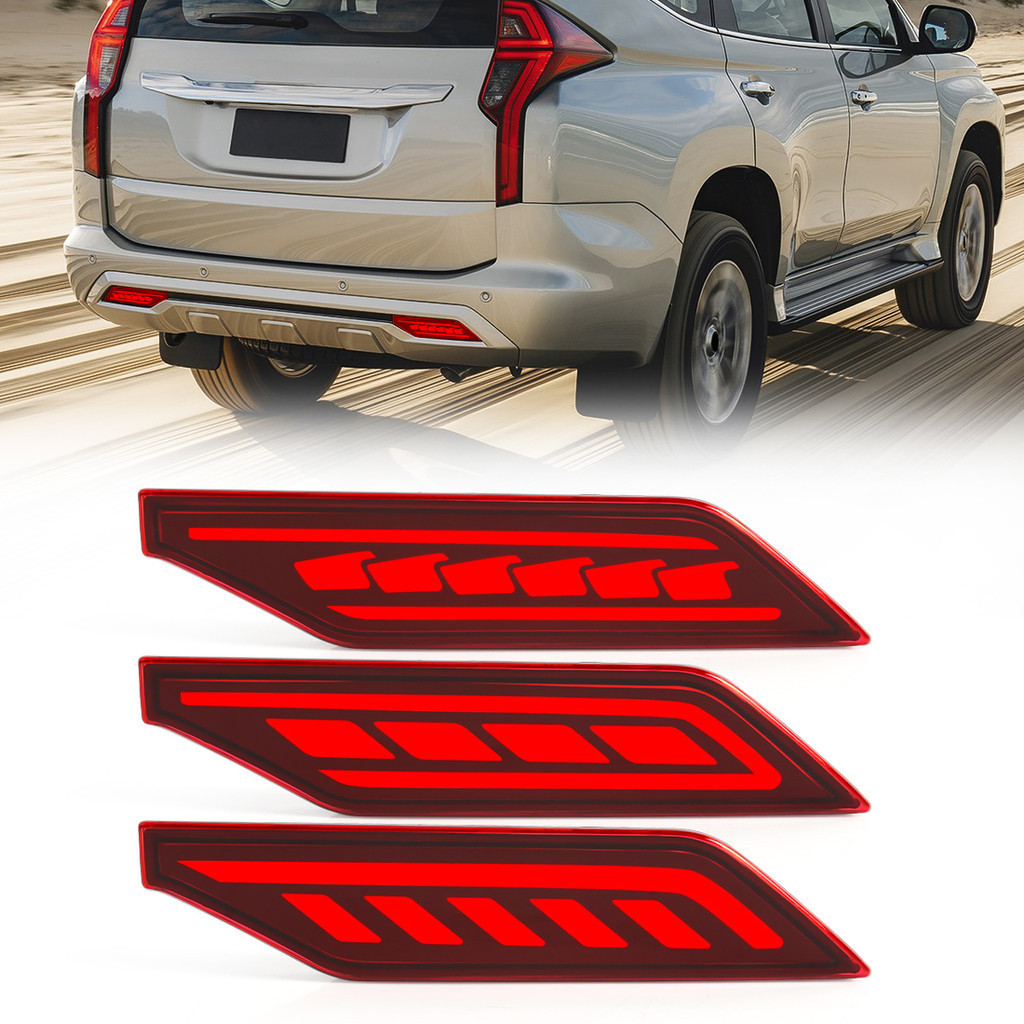 LED Bumper Reflector Lights For Mitsubishi Pajero Shogun Montero 2019 ...