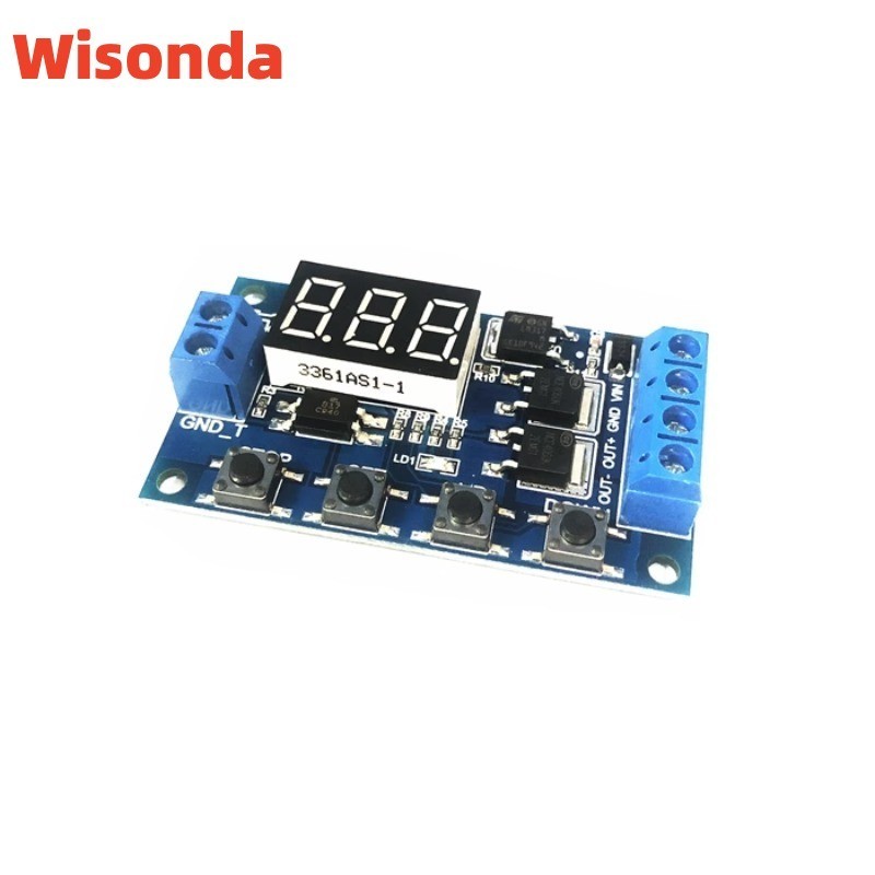 Dc 12v 24v Dual Mos Tube Led Digital Time Delay Relay Trigger Cycle Timer Delay Switch Circuit