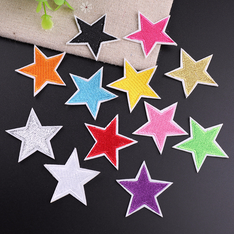 Multicolor Fully Embroidered Five-pointed Star Embroidered Cloth ...