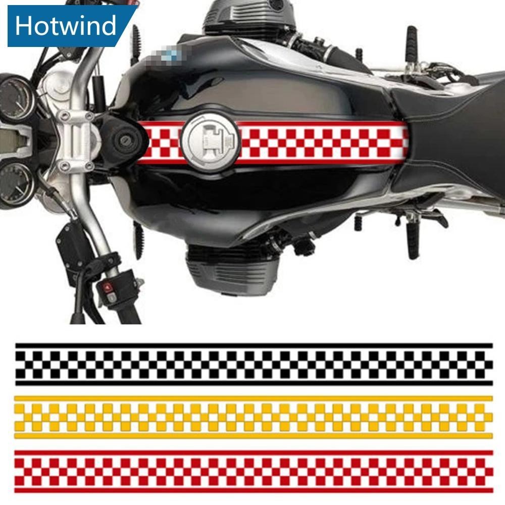 HW 50cm/20inch Motorcycle Checkered Racing Stripes Tank Decals ...