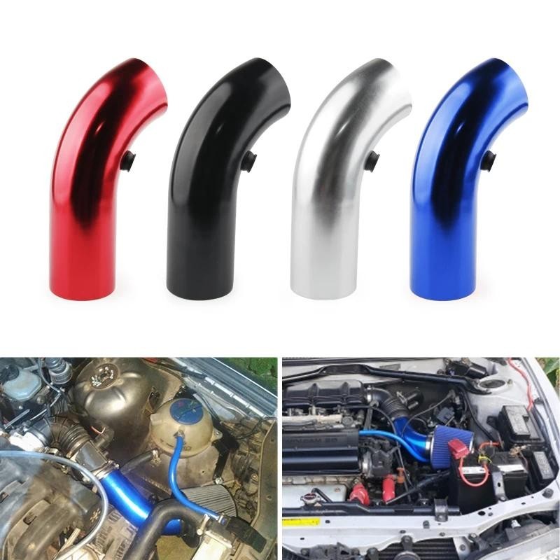 Universal Aluminum 3inch 76mm Car Air Intake Pipe Kit Pipes Cold Air ...