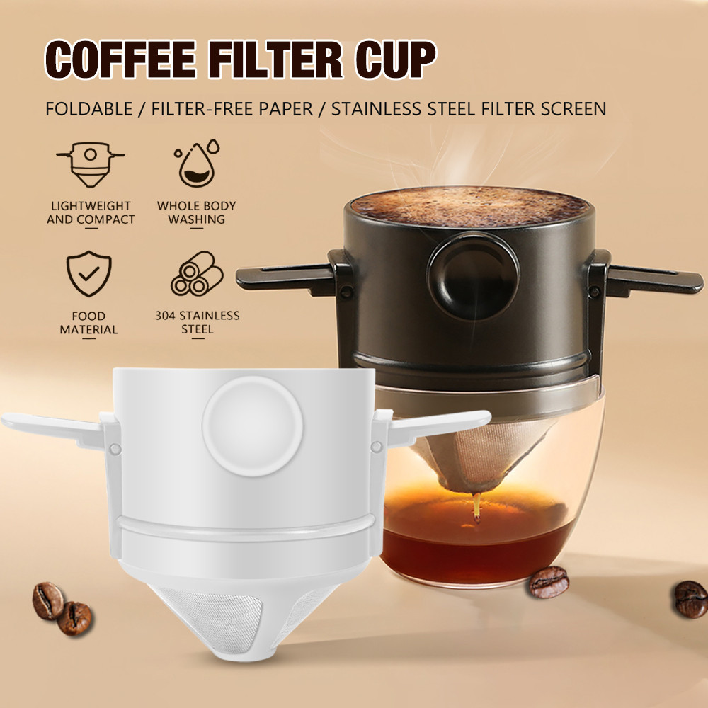 Foldable Coffee Filter 304 Stainless Steel Coffee Maker Drip Coffee ...