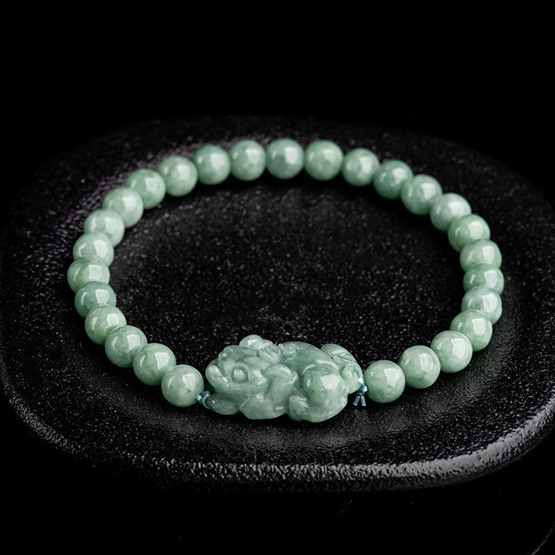 Jade Small Pixiu Hand String Jade Jade Bead Bracelet | Shopee Philippines