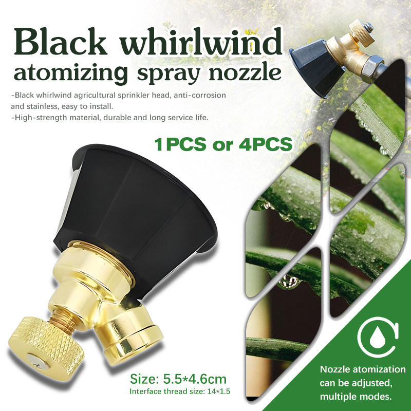 Black Whirlwind Agricultural High-pressure Adjustable Atomizing Nozzle ...
