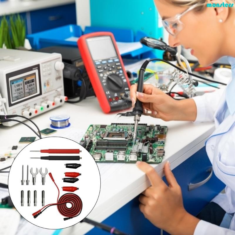 mm Multimeter Test Leads Safety Piercing-Probes 4mm Banana Plug ...