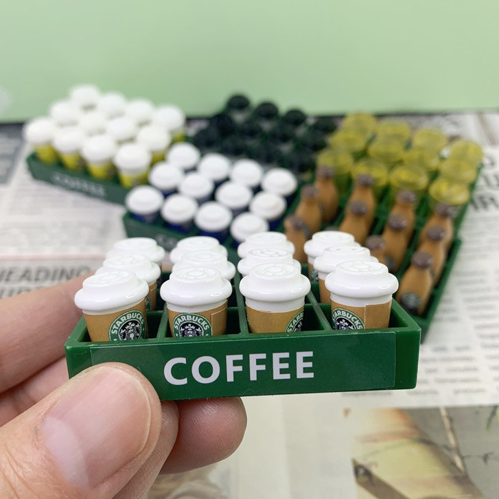 Simulation Coffee Cup Miniature Bottle Toy Miniature Food Toy Pretend ...