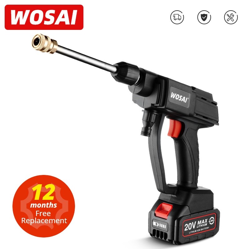 WOSAI 20V Electric Car Washer Gun Wireless High Pressure Cleaner Foam ...
