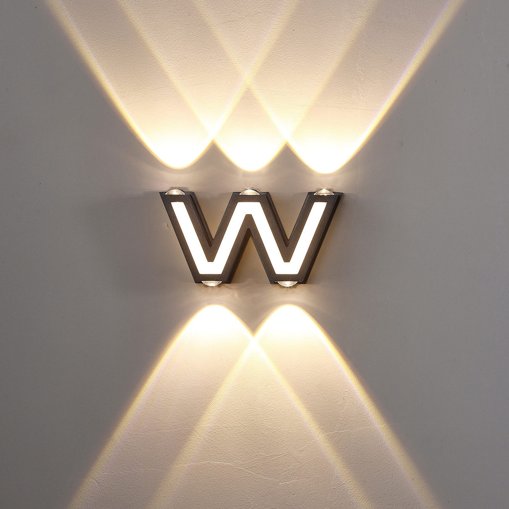 LED Minimalist Modern Wall Lamp Geometric Shape Garden Line Lamp ...