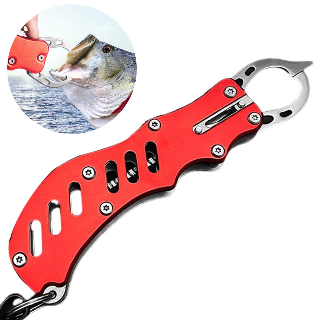 VCF Stainless Steel Fish Gripper Fish Mouth Lip Grabber with Ruler ...