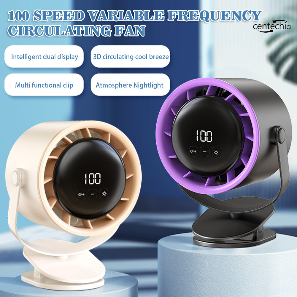 Portable Clip On Fan Speed 1-100 Desktop Airs Circulation Fan For Gym ...