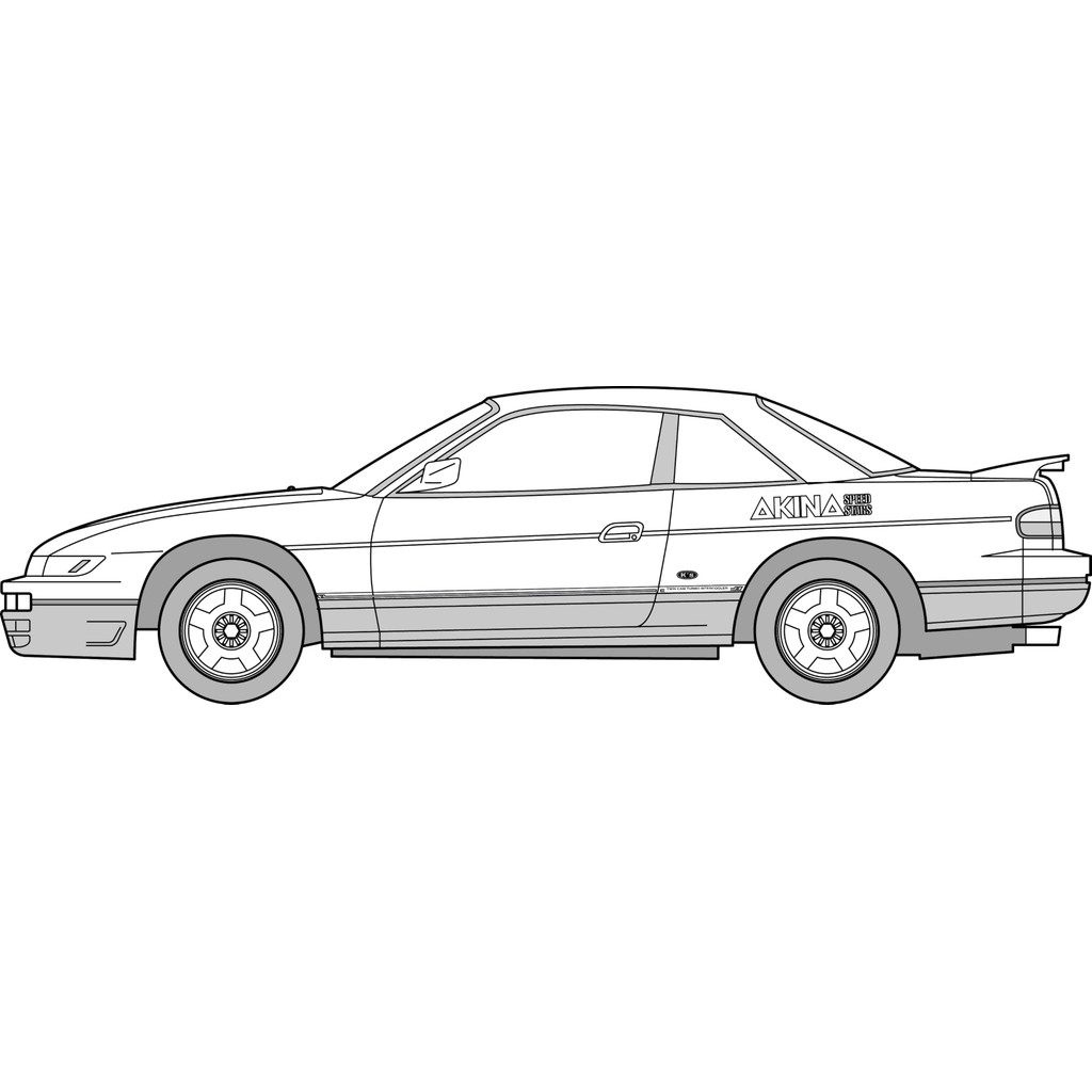 1/24 Initial D Series No.004 S13 Silvia Koichiro Ikeya Plastic Model ...