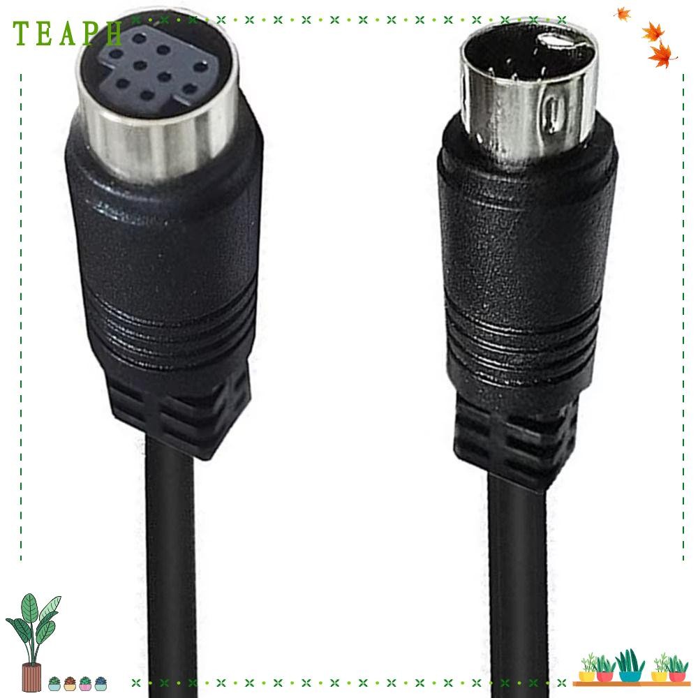 TEAPH Mini DIN 9-Pin Cable, Male to Female 90 Degree Bend S-Video Cable ...