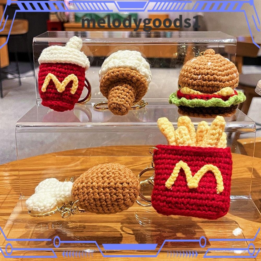 MELODYGOODS1 McDonald's Keychain, Ice Cream Cola Plush Toys, Hamburger ...