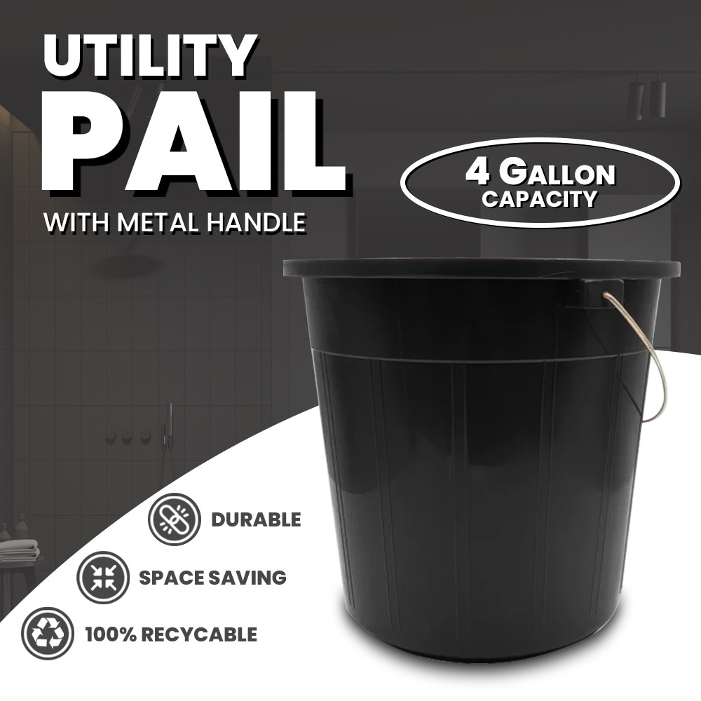 Water Container Pail | Water Bucket Utility Pail With Metal Handle ...