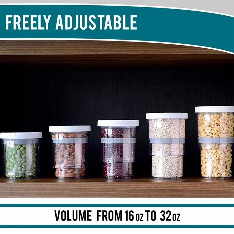 Adjustable Airtight Food Storage Containers (16oz & 32oz) | Shopee ...