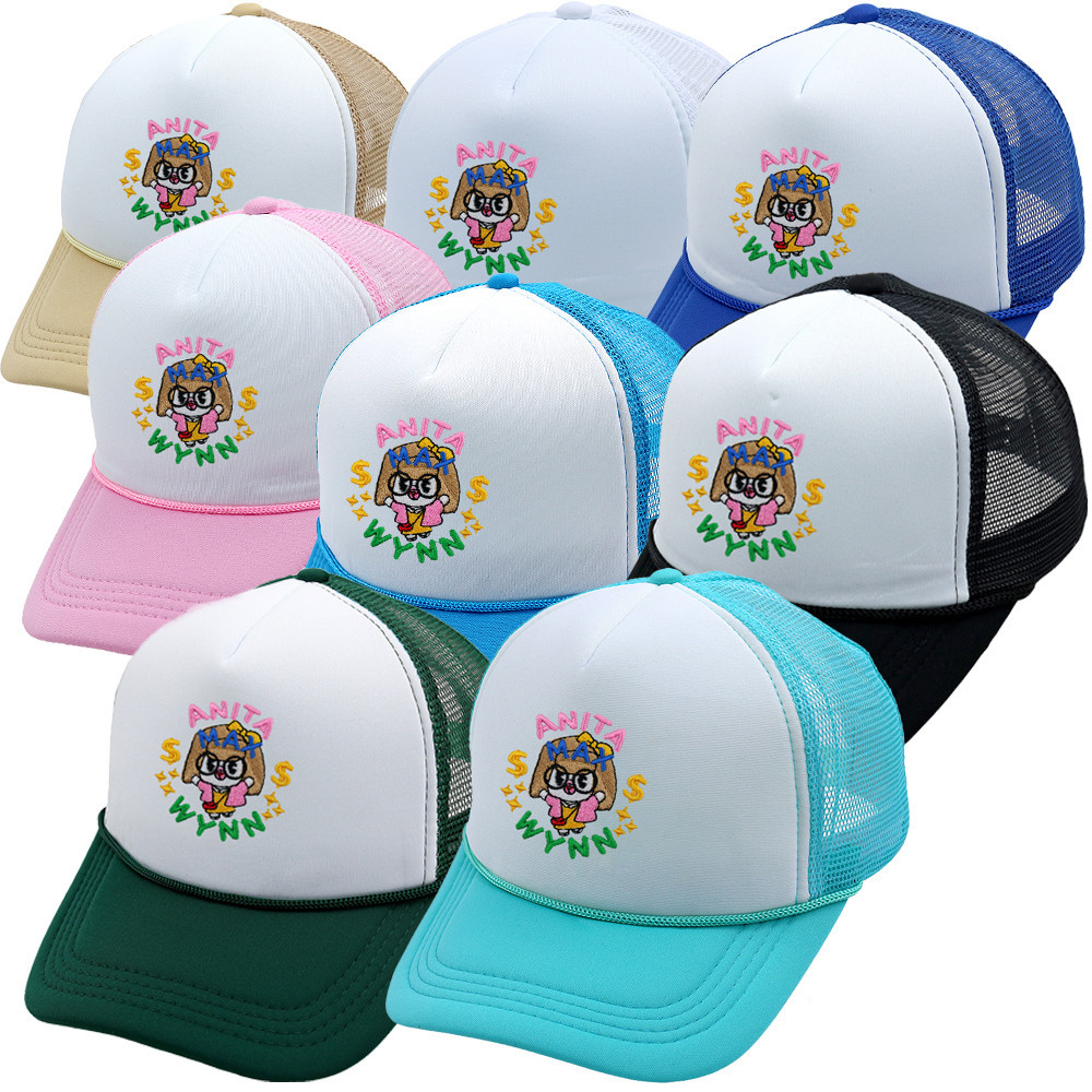 ANITA MAX WYNN Trucker Hat Embroidery Cartoon Drake Baseball Cap Man ...