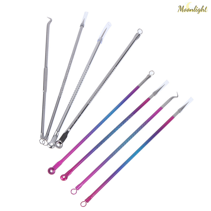 Moonlight> 4PCS Stainless Steel Blackhead Comedone Kit Acne Extractor ...