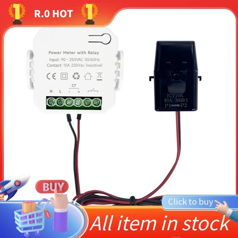 TUYA Smart Life WiFi Energy Meter 80A with On/Off 1 Transformer PV ...