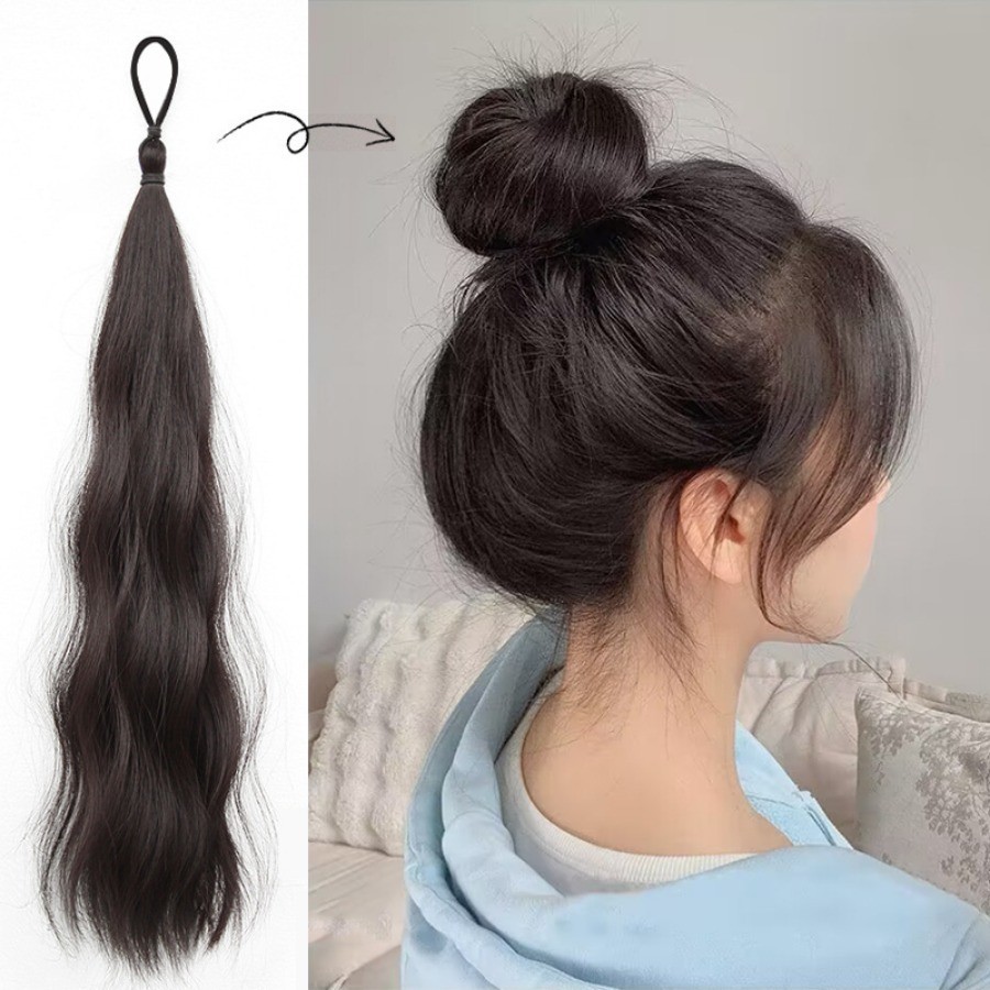 New Wig Hair Ring Women's Natural Fluffy Pan Hair Magic Wig Self ...