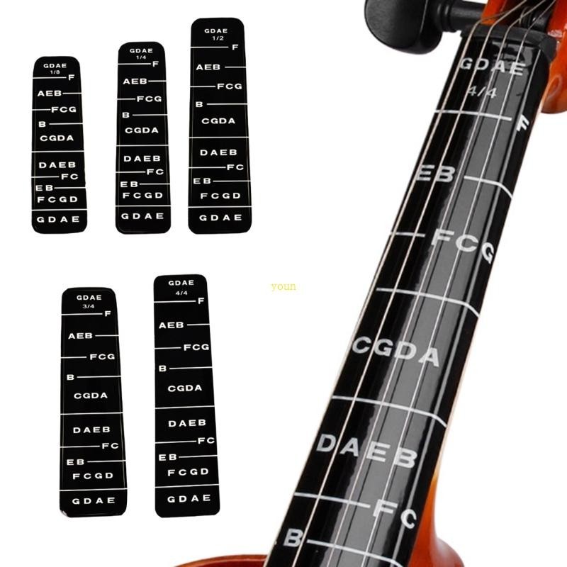 youn 2 Pcs Violin Fingerboard Sticker Violin Finger Position Marker ...