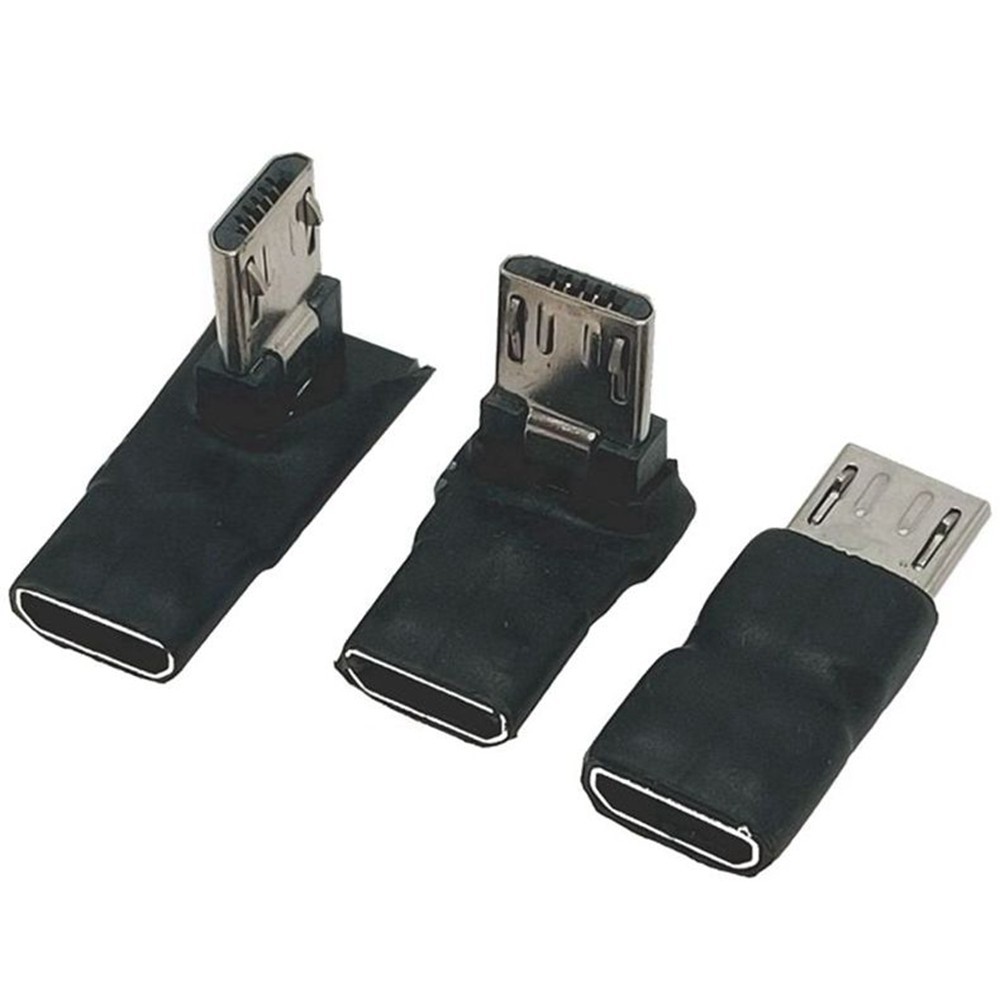 90 Degree USB Left Right Up Angled Micro 5pin Female to Micro USB Male ...