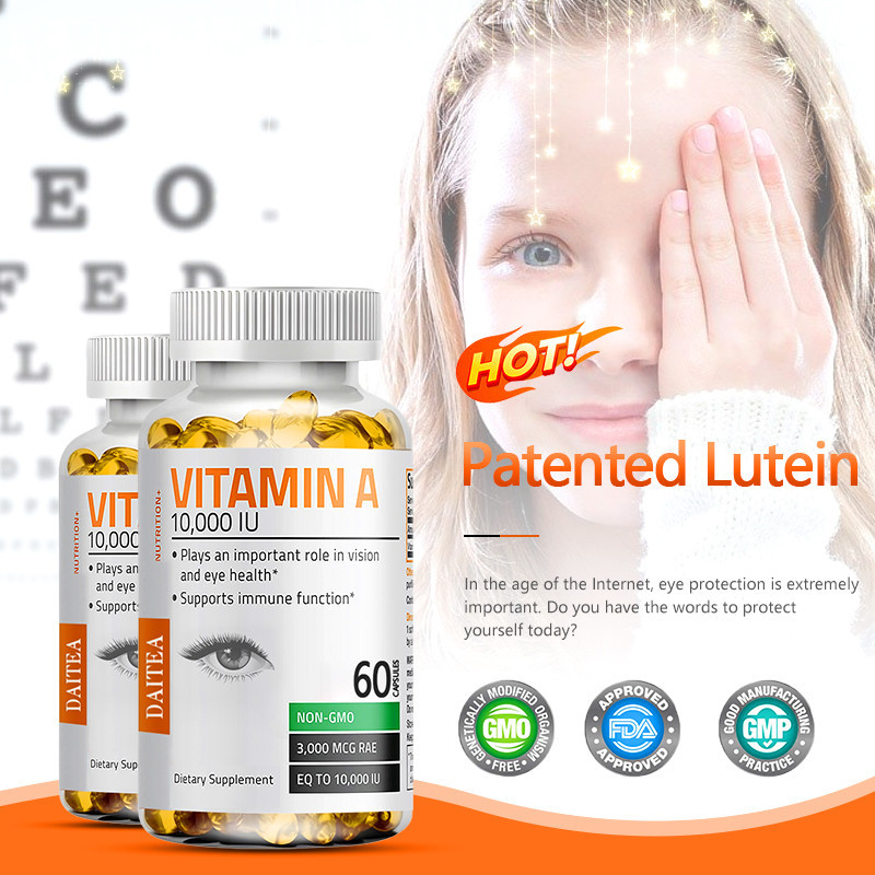 DAITEA Vitamin A Capsules: Supports healthy vision and immune system as ...