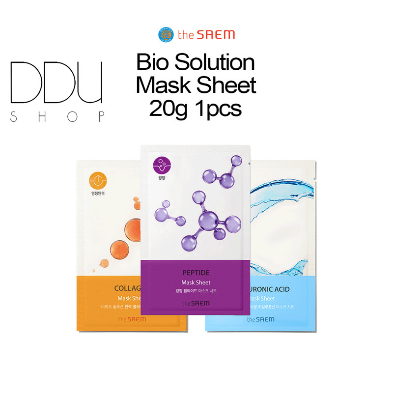 the SAEM Bio Solution Mask Sheet 20g 1pcs(Firming Collagen,Hyaluronic Acid,Nourishing Peptide ...
