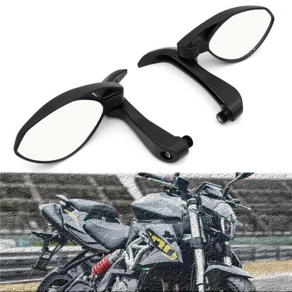 Motorcycle Hand Handguard Protection Pair Handlebar End Mirrors Side ...