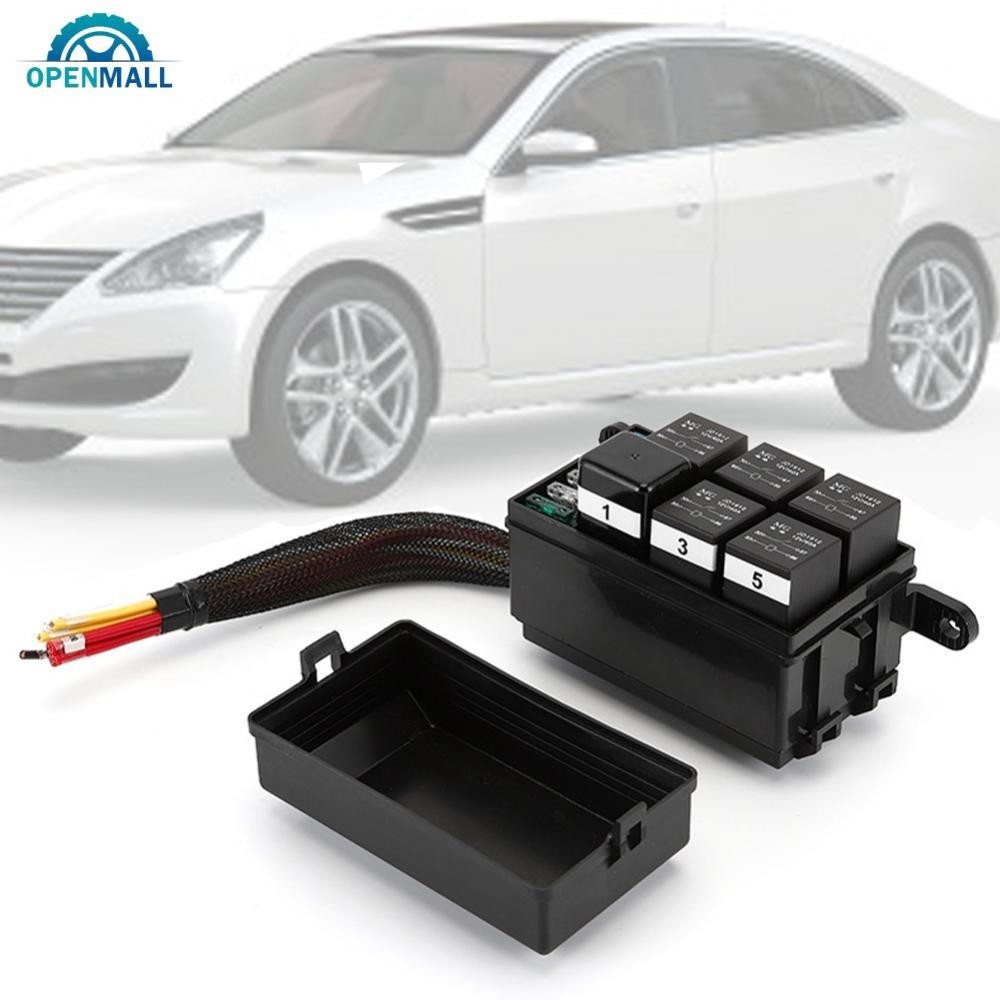 OPENMALL Car 12V/24V Relay Box 6 Slots Relay Block 6 Way ATC/ATO Fuse ...