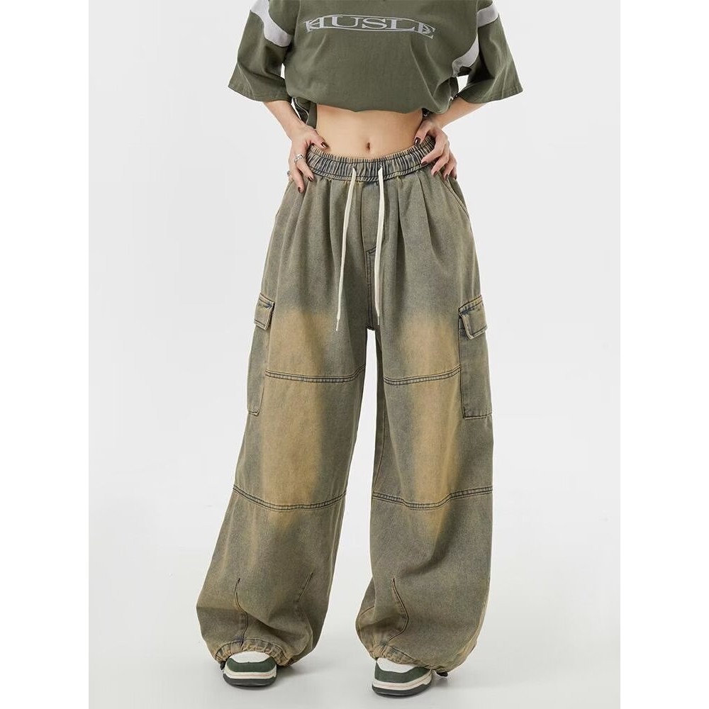 Japanese Style Workwear Pants Men's and Women's American Street High ...
