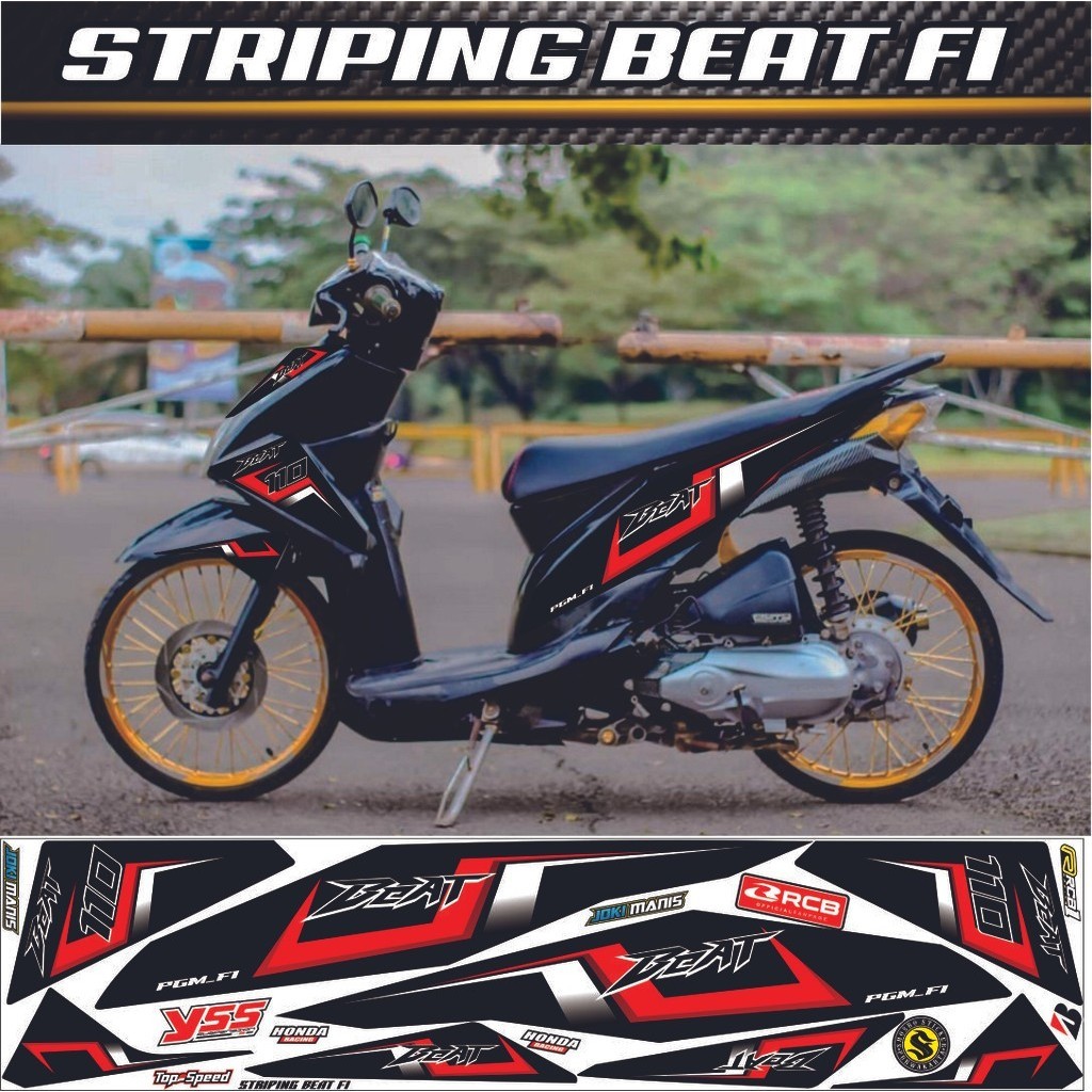 Variations Of Striping Motorcycle Stickers beat fi 2012 2016 Variations ...