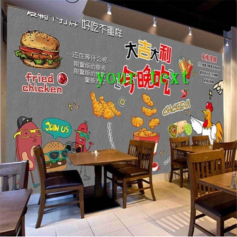 Custom Western Fast Food Restaurant Snack Bar Industrial Decor ...