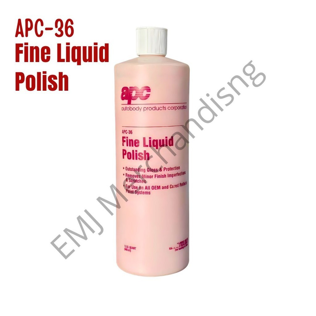 EMJ APC Fine Liquid Polish 1 US Quart/946ml & 500ml (APC Wax) Auto ...