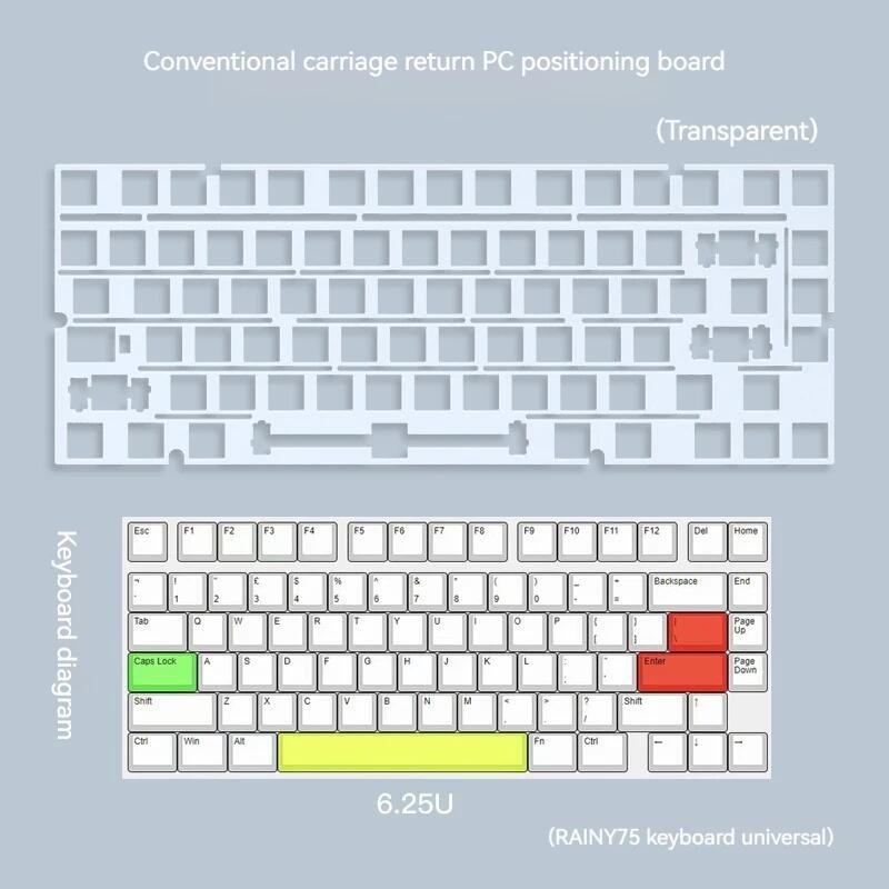 Wob Rainy75 Keyboard Accessories Fr4 Sinking Gold Positioning Plate ...