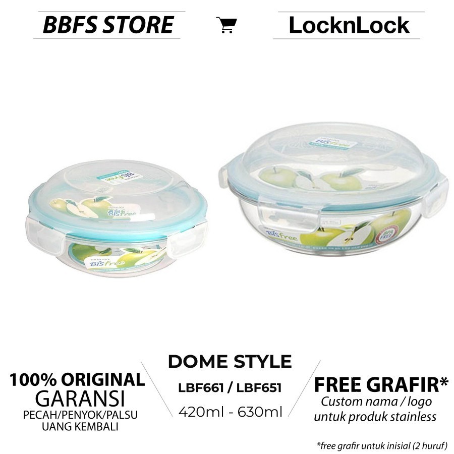 Locknlock Bisfree Table Dome Style 420ml 630ml LBF651 LBF661 Food ...