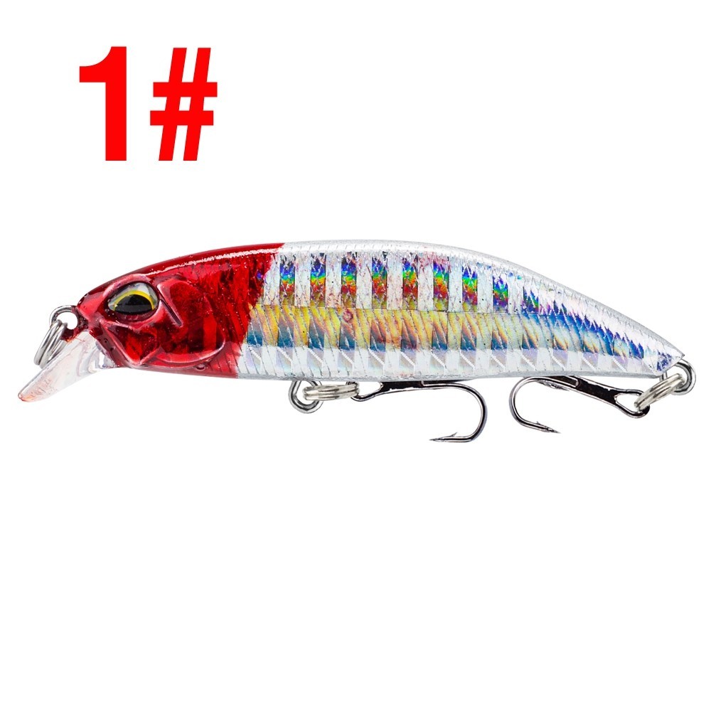 1PC Laser Fishing Lure 7cm/8g Slow Sinking Minnow Bait Casting Lure 3D Eyes Pencil Fishing Baits ...
