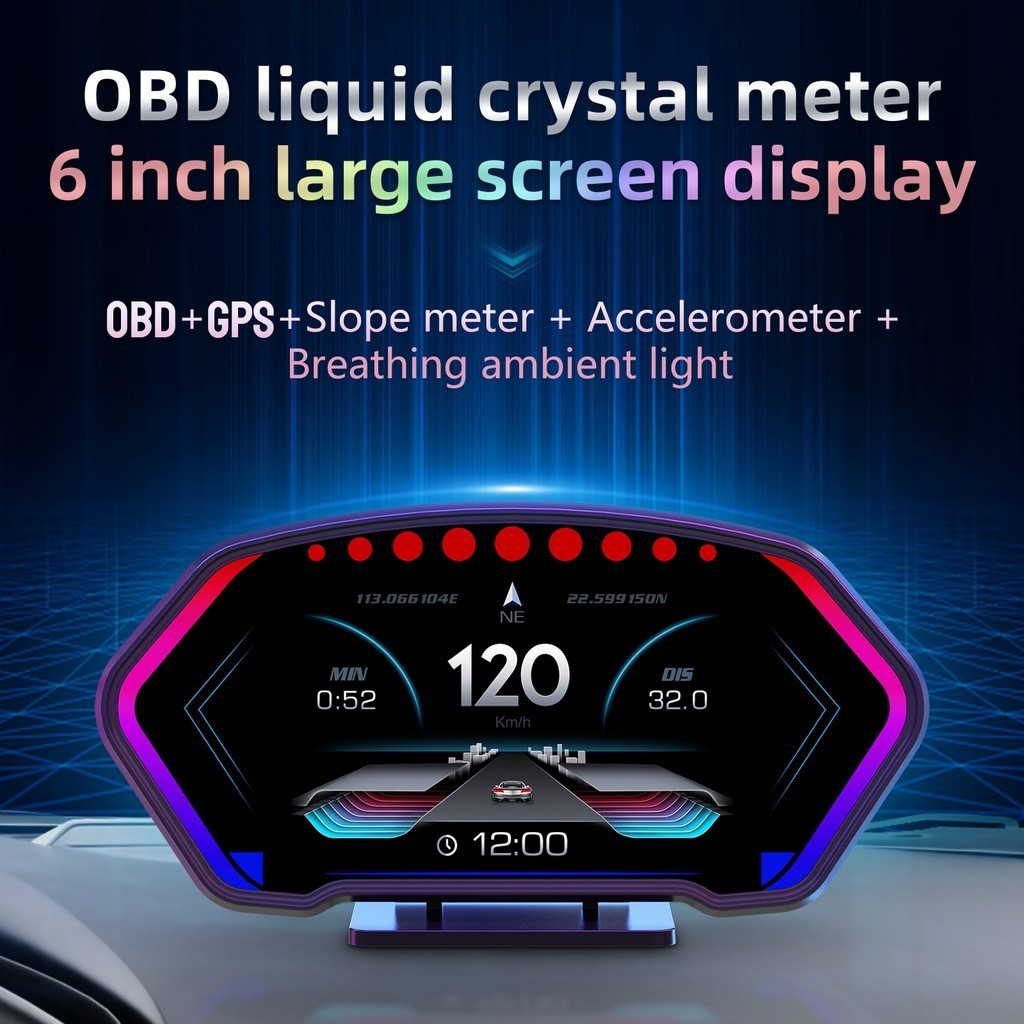P3 OBD +GPS HUD Car Head Up Display Digital Tachometer Speedometer ...