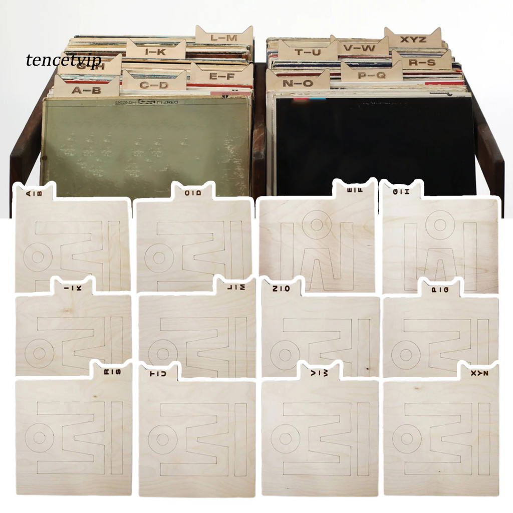 Vip Record Collection Separators A to Z Record Dividers 12pcs Wooden ...