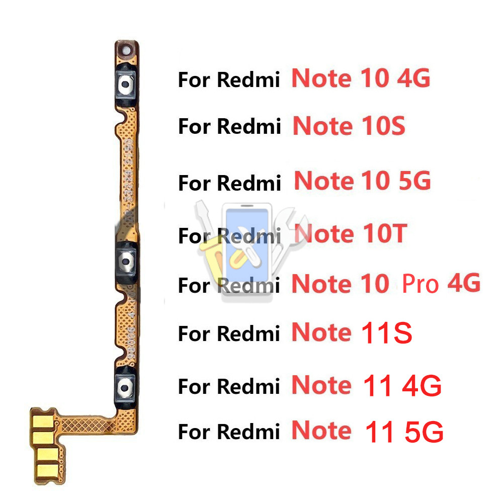 For Xiaomi Redmi Note 10 Pro 4G 5G 10S 10T 11S 11 4G 5G Power Switch ...