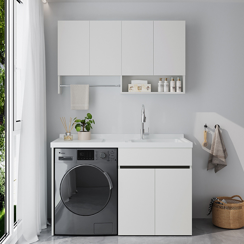 Honeycomb Aluminum Balcony Cabinet Washing Machine Cabinet Integrated ...